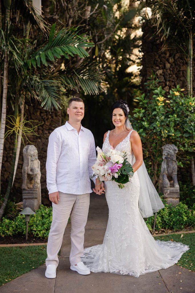 Luxury Blush + Ivory Maui Wedding at Sugar Beach Events | Makena Weddings
