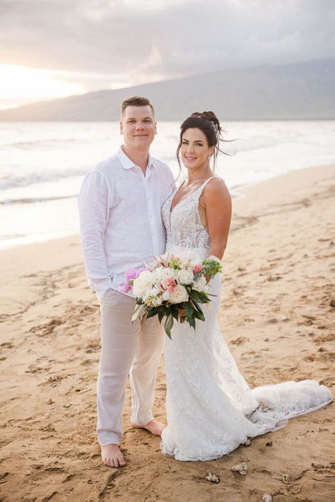 Luxury Blush + Ivory Maui Wedding at Sugar Beach Events | Makena Weddings
